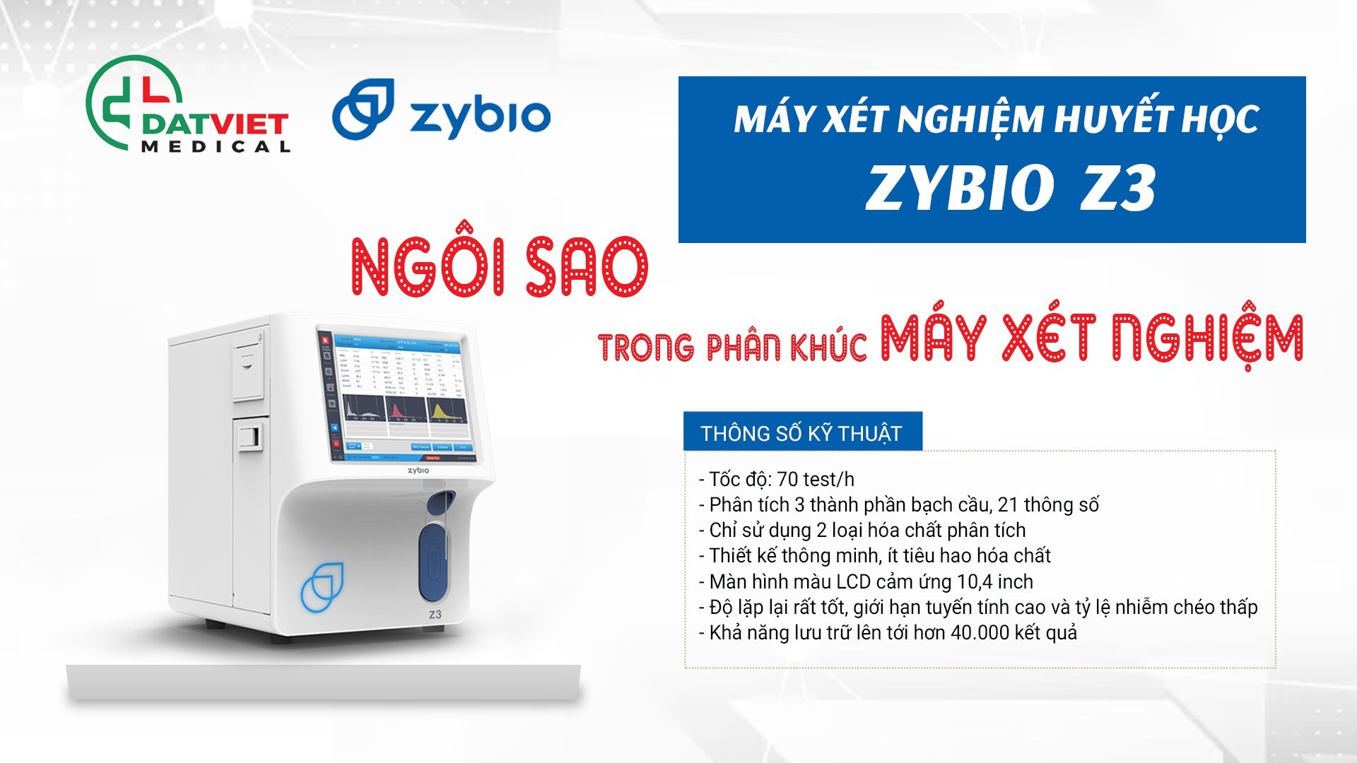 Máy xét nghiệm ZYBIO – Giải pháp tối ưu cho phòng khám vừa và nhỏ